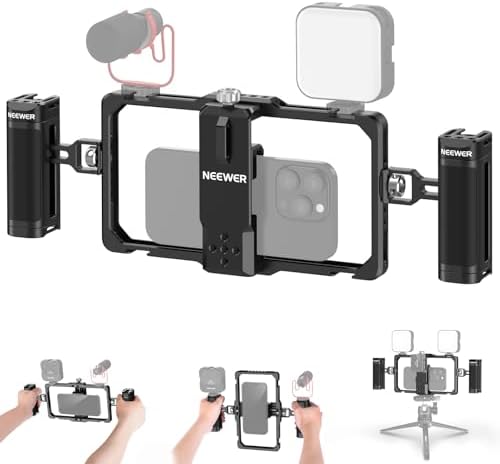 Amazon.com: NEEWER Upgraded Phone Rig Vlogging Kit, Video Stabilizer ...