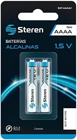 STEREN Paquete De 2 Pilas Alcalinas AAAA | Bat-aaaa2 : Amazon.com.mx ...