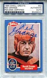 Amazon.com: Red Grange Autographed 1988 Swell Greats Card - Signed NFL ...