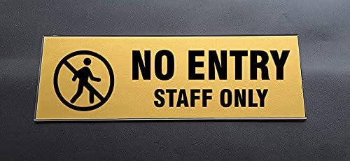 Restricted Entry Staff Only Sign Board on Acrylic Board : Amazon.in ...