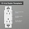 Lutron Claro 15 Amp Duplex Outlet, CAR-15-WH, White - Electrical ...
