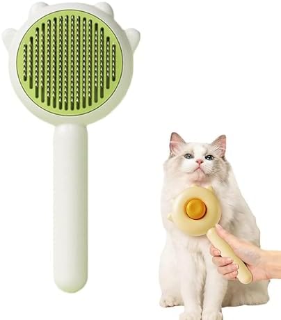 Amazon.com: Green Soft Stroke Cat Grooming Brush - Detangling Comb for ...