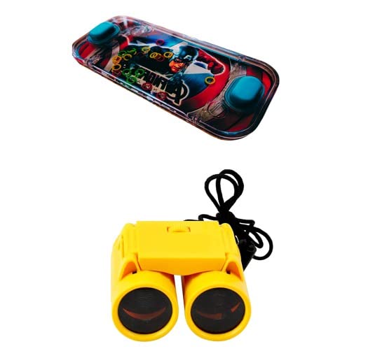 Binoculars and Ring Toss Water Game for Kids Double Button Handheld ...