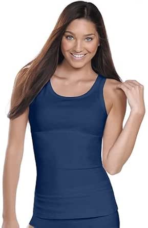 Jockey Women's Shapewear High Back Scoop Neck Shapewear Tank, Thunder ...