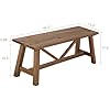 Amazon.com - Wnutrees 43" Farmhouse Wood Bench, Narrow Bench, Long ...
