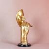 Amazon.com: NILEEBUKER Gold Resin Man Smoking Cigar Statue Figurine ...