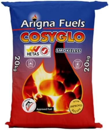 20kg CosyGlo Smokeless Coal - High Heat Output & Low Ash Fuel - For ...