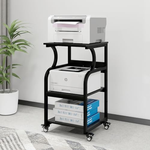 Natwind Large Printer Stand,Printer Table with Adjustable Storage Shelf ...