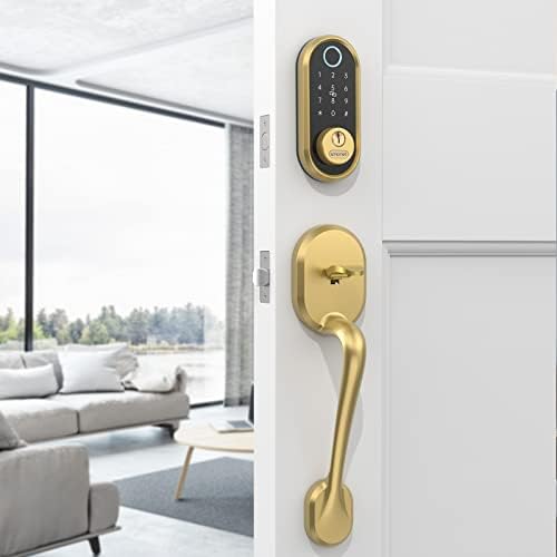 Fingerprint Front Door Lock Set - SMONET Smart Deadbolt Keypad Front ...