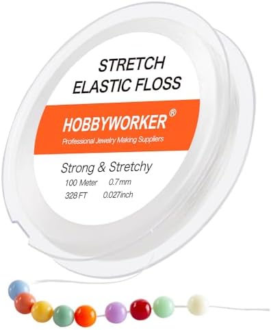 Amazon.com: Elastic Bracelet String Cord, 0.8mm 328ft Crystal Stretch ...