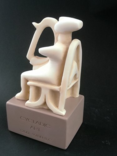 Amazon.com: Cycladic Art Figurine Male Harp Player Greek Art Statue ...