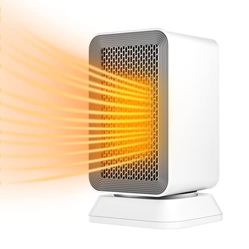 Electric Fan Heater Portable Space Heater with Overheat & Tip-over ...