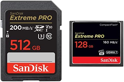 SanDisk Extreme Pro SD UHS I 512GB Card for 4K Video for DSLR and ...