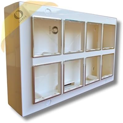 ORMOR Modular Surface Mount Gang Box (6 Module-White) Silver Line ...