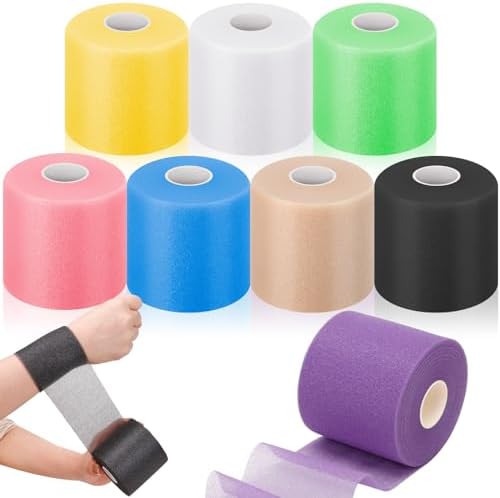 Amazon.com: Guiqulai Prewrap Athletic Sports Tape 8 Rolls, Pre Wrap for ...