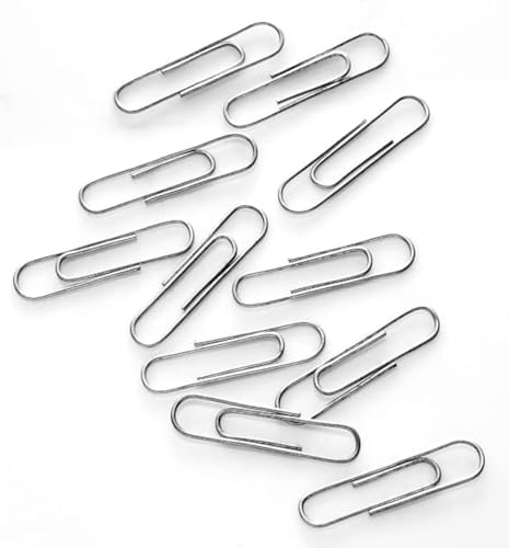 Alevar 100 Steel Paper Clips 50mm No.5 Large Office Clips : Amazon.co ...