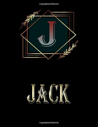 Jack: Personalized Name Sketchbook.Monogram Initial Letter J Journal ...