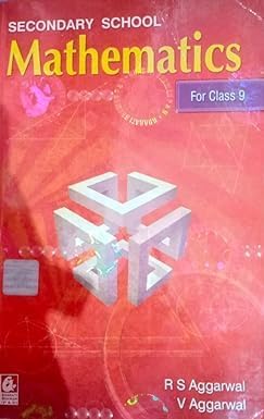 Amazon.in: Buy Secondary School Mathematics Class 9 By RS Aggarwal (S ...