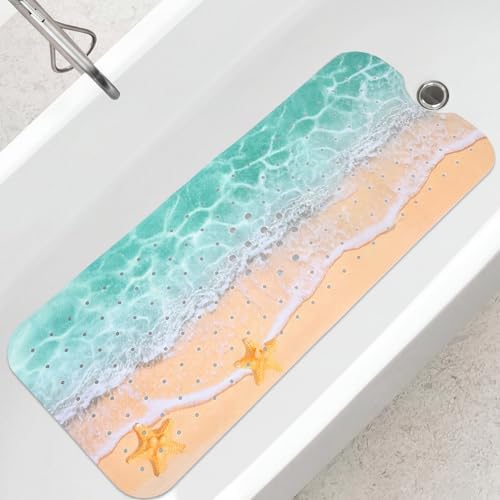 Amazon.com: Breling Summer Beach Bathtub Mat Non Slip, 40 x 16 Inch Tub ...
