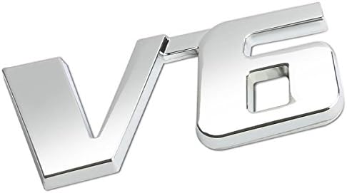 Amazon.com: Auto Dynasty 3D Letter Metal Emblem V6 Badge : Automotive