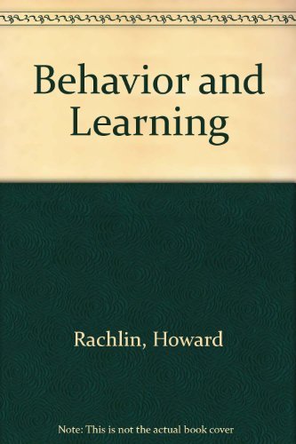 Behavior and learning: Rachlin, Howard: 9780716705680: Amazon.com: Books