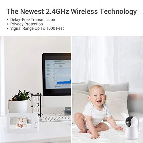 Video Baby Monitor, Bable 4.3 inch Video Baby Monitor with Camera $26 ...