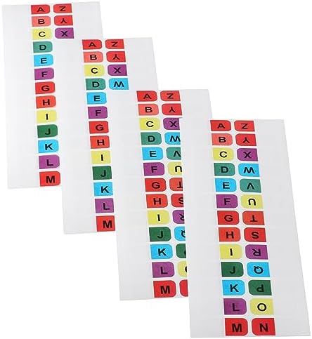 Amazon.com : dohobby 208PCS A-Z Sticky Tabs, Multicolor Alphabet Index ...