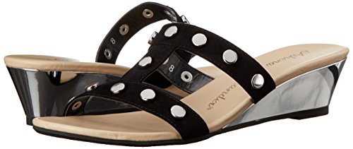 Buy Athena Alexander Women's Tandy Wedge Sandal, Black Suede, 5 M US at ...