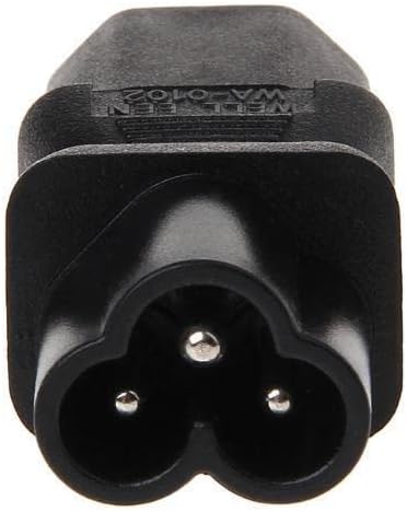 IEC 320 C13 Female To C6 Male 3-Pin Cloverleaf Plug Converter AC Power ...
