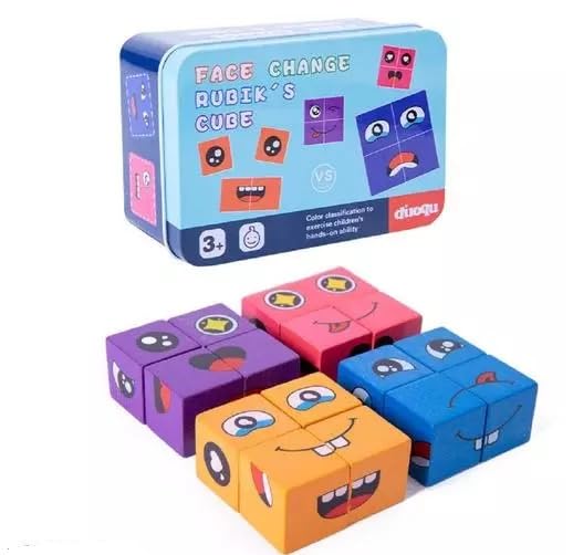 Emoji Cube face Change Game for Kids -Wooden | Learning Educational ...