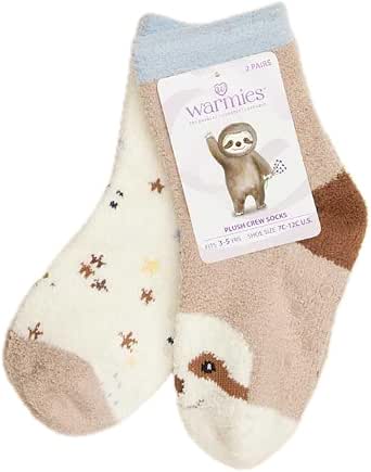 Amazon.com: warmies Sloth Crew Sock Set large : Clothing, Shoes & Jewelry