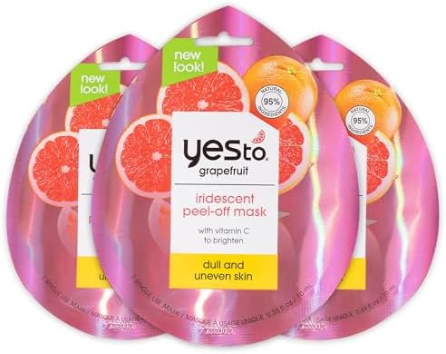 Amazon.com : Yes To Grapefruit Iridescent Peel Off Mask with Vitamin C ...