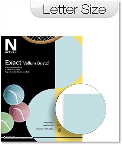 Amazon.com : Neenah 67lb. Exact Vellum Bristol Card Stock, Blue, 250 ...