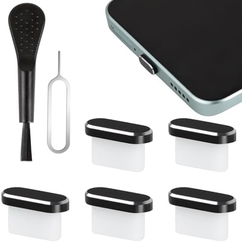 BLMHTWO 7 PCS USB C Dust Plug, Charging Port Cleaning Kit with Cleaning ...