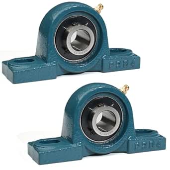 1 Pcs UCP206-19 Mounted Bearings, 1-3/16" Pillow Block Bearing Set Screws, Cast Iron Housing ...