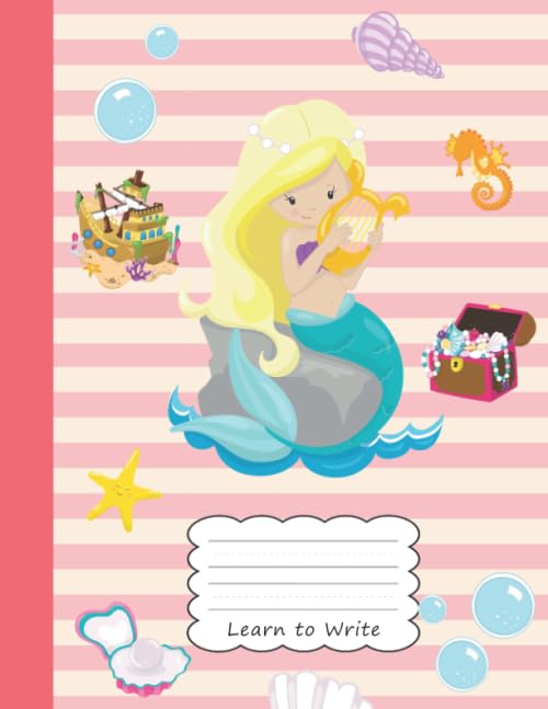 Learn to Write: Mermaid Lexis Blank Primary Handwriting Practice Paper ...