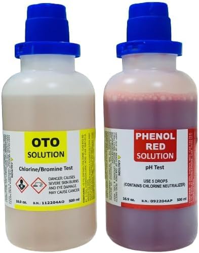 ANTECH Pool Test Kit pH and Free Chlorine Water Quality Tester Refill ...