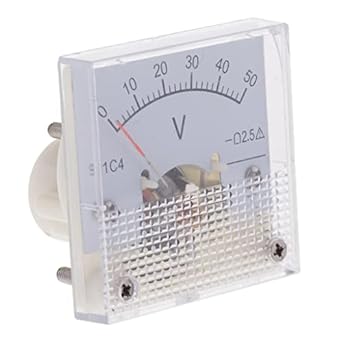91C4 Analog Panel Voltage Gauge Volt Meter Circuit Testing Tools 0-50V ...