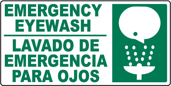 Emergency EyeWash Sign | Waterproof Sticker : Amazon.in: Office Products