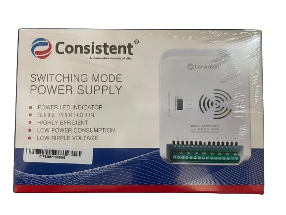 Consistent CCTV SMPS(Switching Mode Power Supply) for CCTV Output, 8 Channel SMPS, 2 Year ...