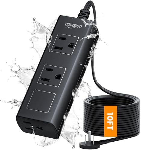 Amazon.com: Outdoor Power Strip Weatherproof, 10FT Heavy Duty Outdoor ...