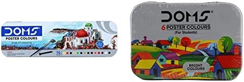 DOMS Poster Colour 14 Shades & Doms Poster Colours - Multicolour (6 ...