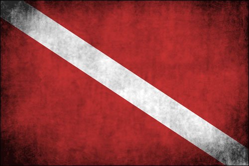 Amazon.com - Vintage Scuba Dive Flag Sticker (Diver Diving Distressed ...