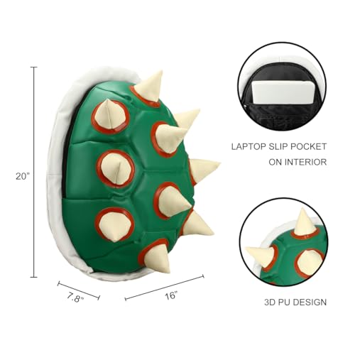 Snapklik.com : Super Mario Bros Bowser Green Turtle Shell Backpack