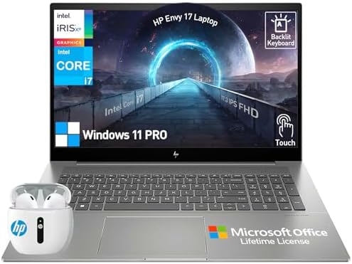 Amazon.com: HP Envy Laptop Touch Screen 17, FHD 17.3 inch Touchscreen Laptop Business & Gaming ...