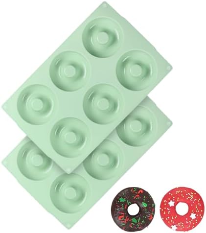 Amazon.com: QELEG Silicone Donut Mold, 2 Pack Non-Stick Silicone Bagels ...