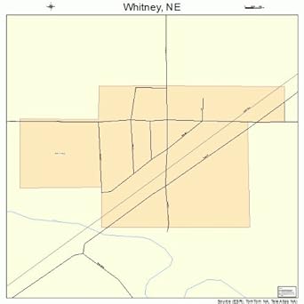 Amazon.com: Large Street & Road Map of Whitney, Nebraska NE - Printed ...