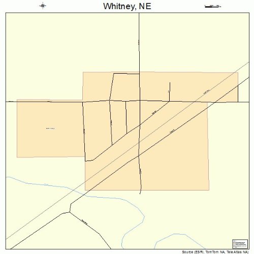 Amazon.com: Large Street & Road Map of Whitney, Nebraska NE - Printed ...