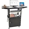 Amazon.com: Upgraded AV Cart, Adjustable-Height Steel AV Cart with ...