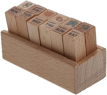 Amazon.com: Pack of 28 Pcs Small Wooden Rubber Stamps 0.24 Inch of ...